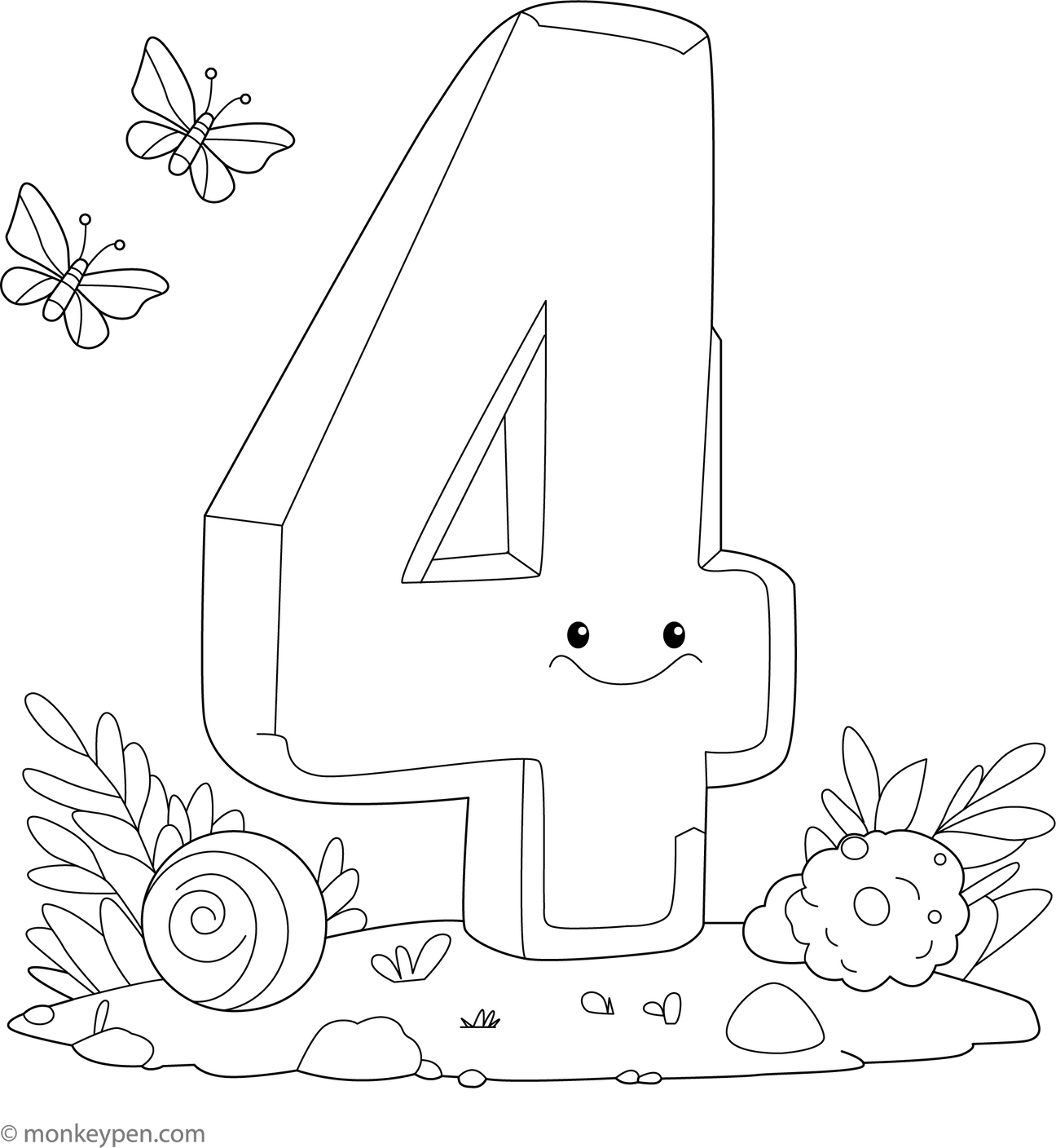 Free Printable Number Coloring Book for Kids’ Activities