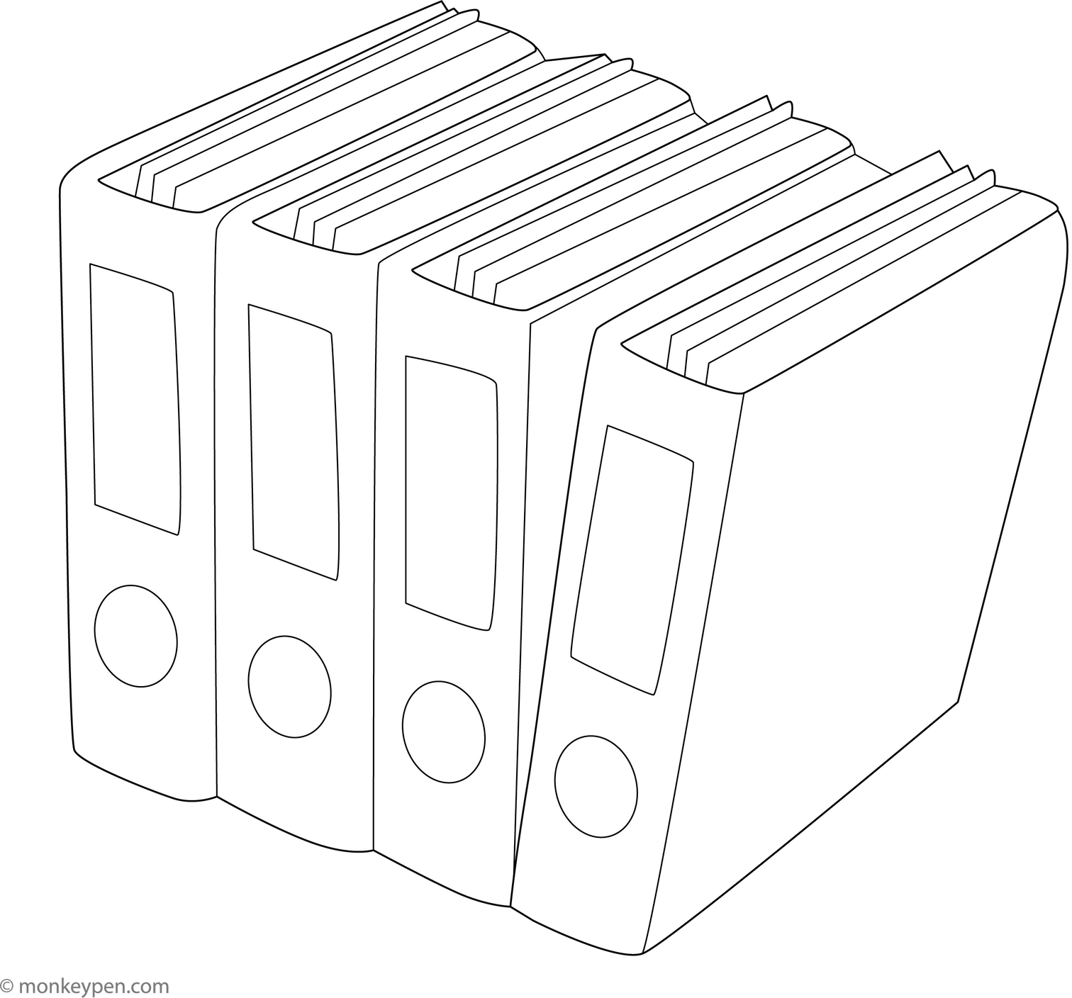 Folders - Free Printable Coloring Page PDF