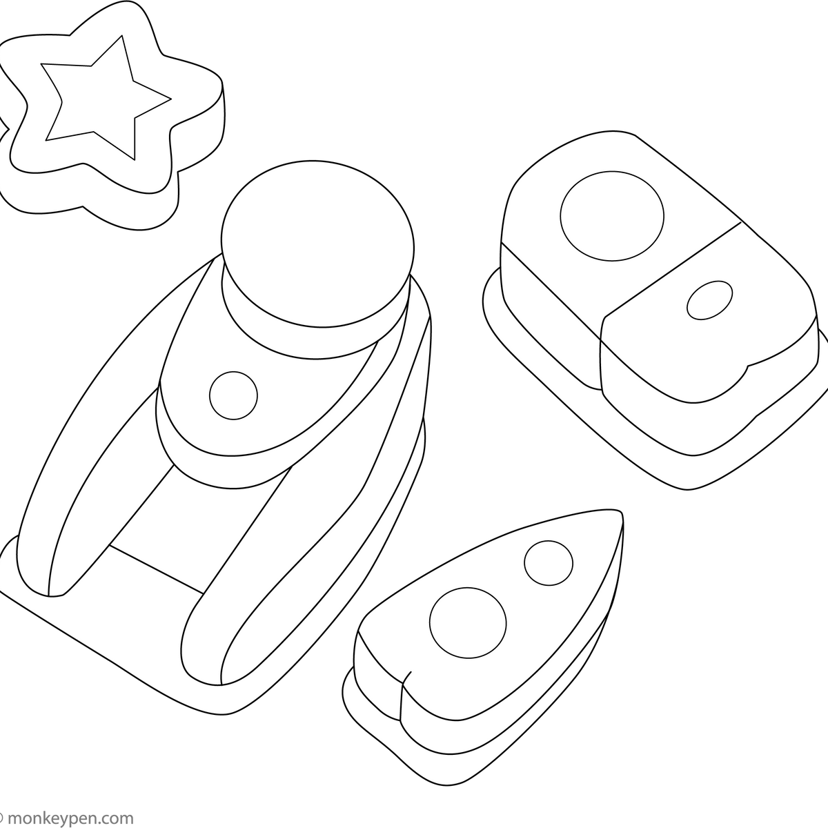 Craft Punches - Free Printable Coloring Page PDF