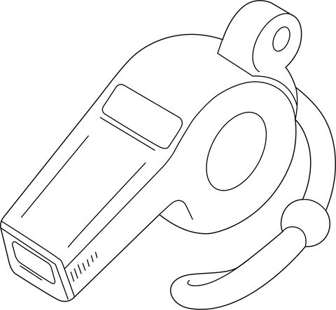 Whistle Coloring Page For Children