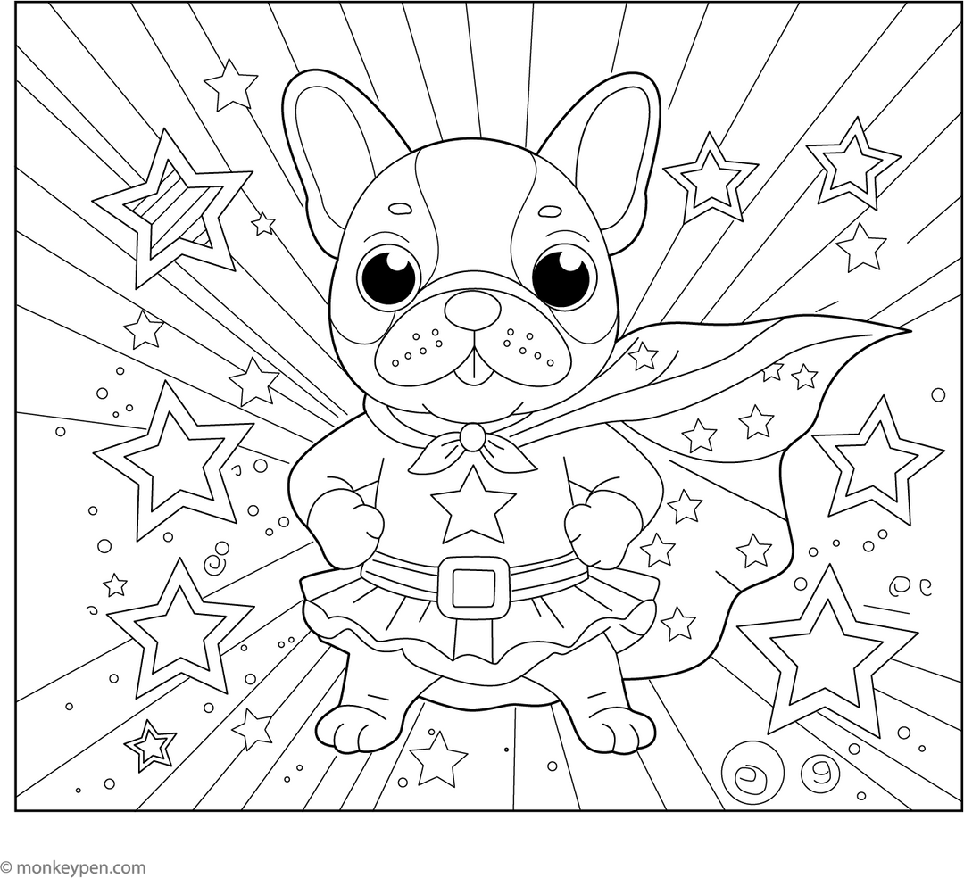 French Bulldog Colouring Pages – Free Printable PDF – Page 2