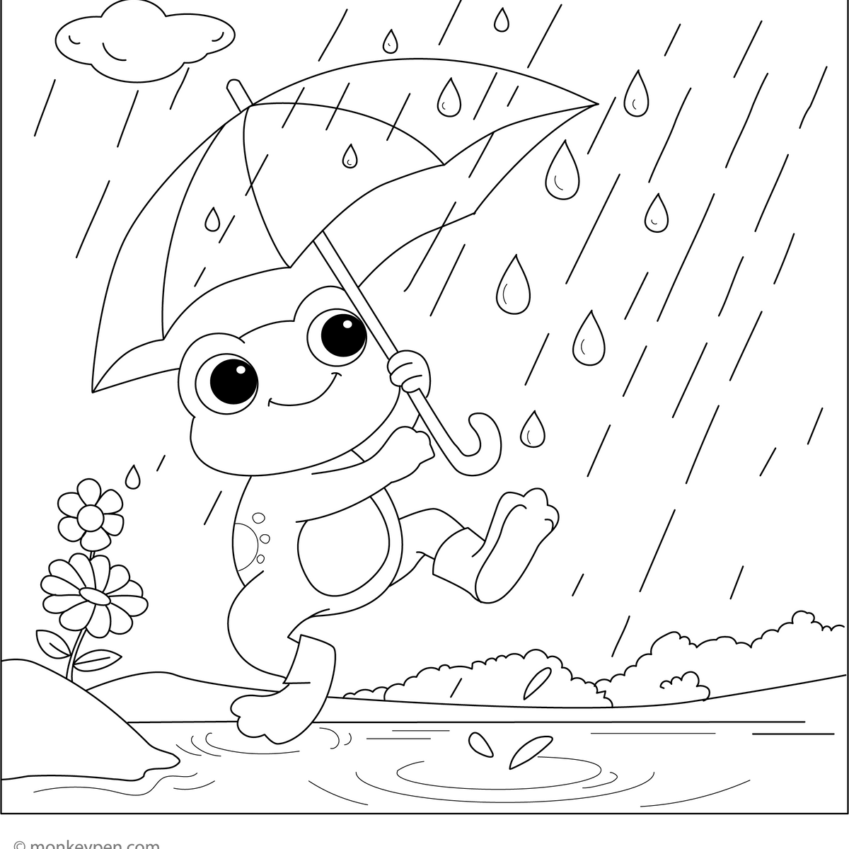 Frog in a Rainstorm
