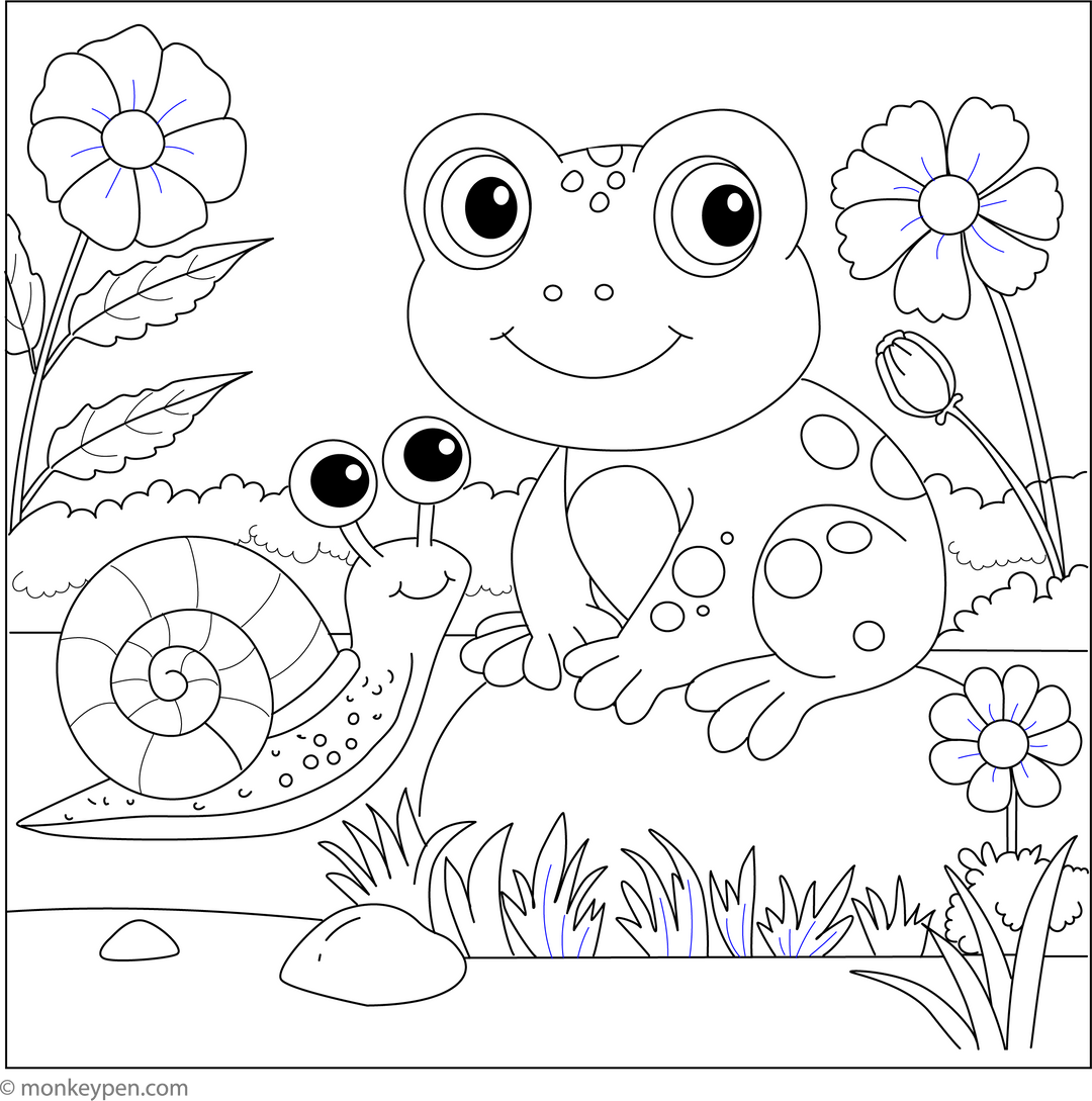 Free Snail Coloring Pages – Printable Garden Bug Fun for Kids