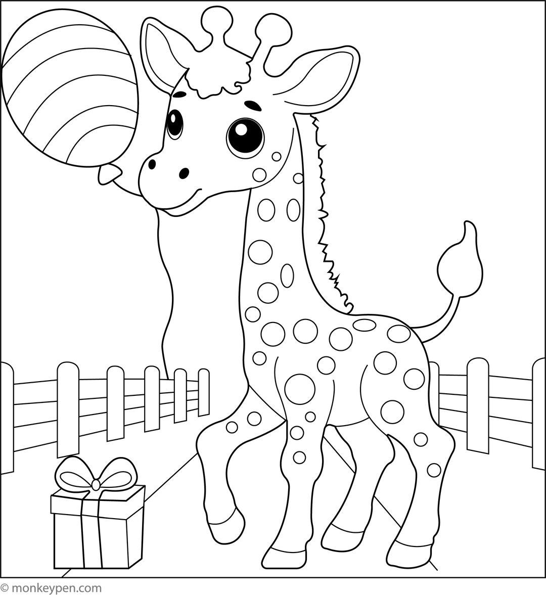 Giraffe Coloring Book – Free Printable PDF for Kids Fun
