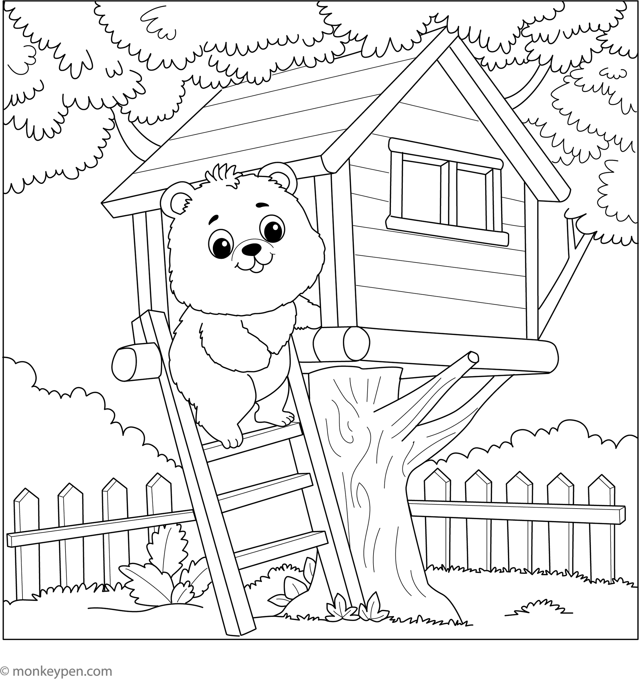 Free Printable Bear Coloring Book PDF for Kids