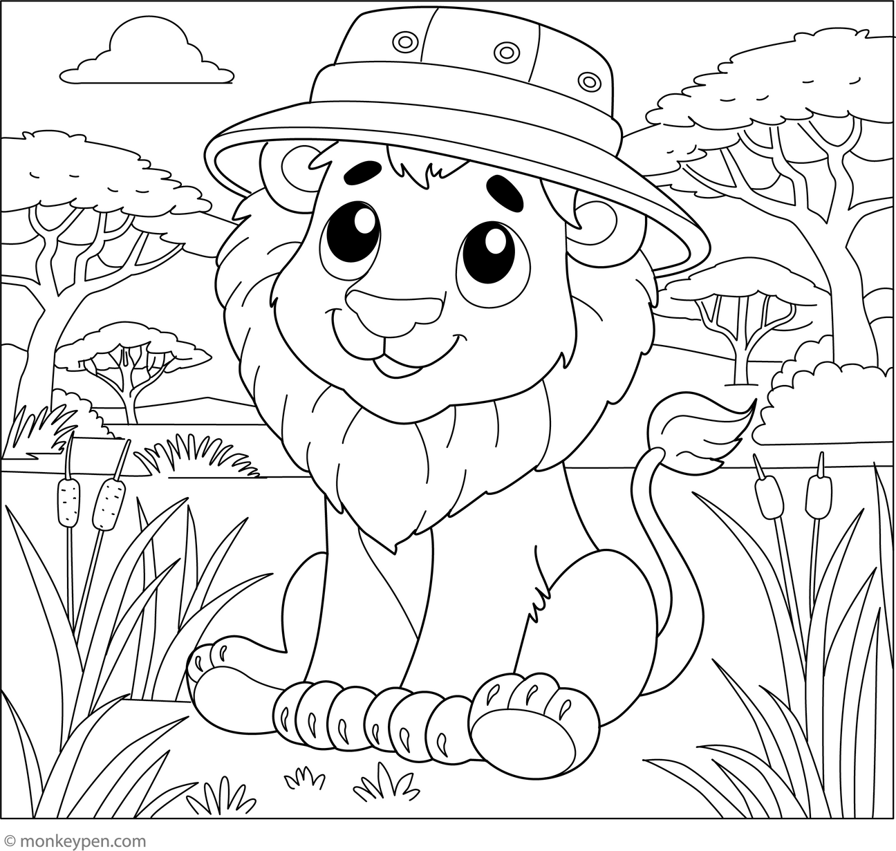 Free Printable Lion Coloring Pages -Ready-to-Print