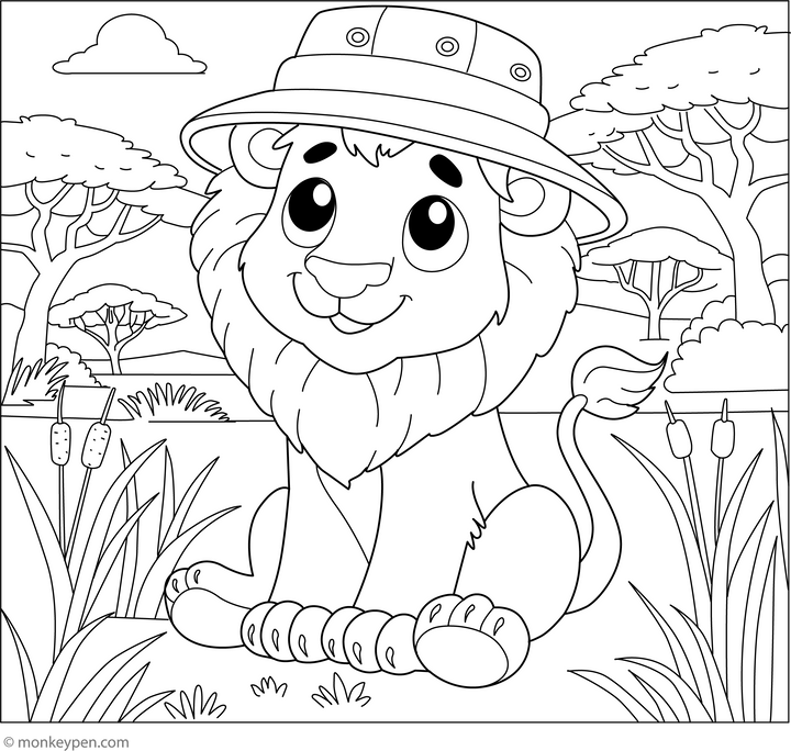 Free Printable Lion Coloring Pages -Ready-to-Print