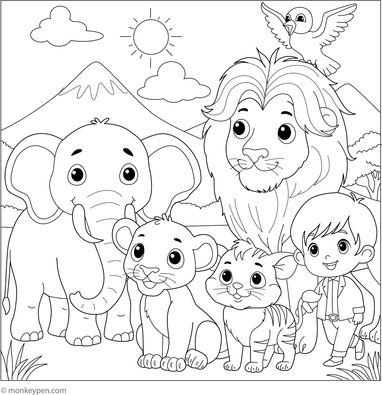 Free Printable Lion Coloring Pages -Ready-to-Print