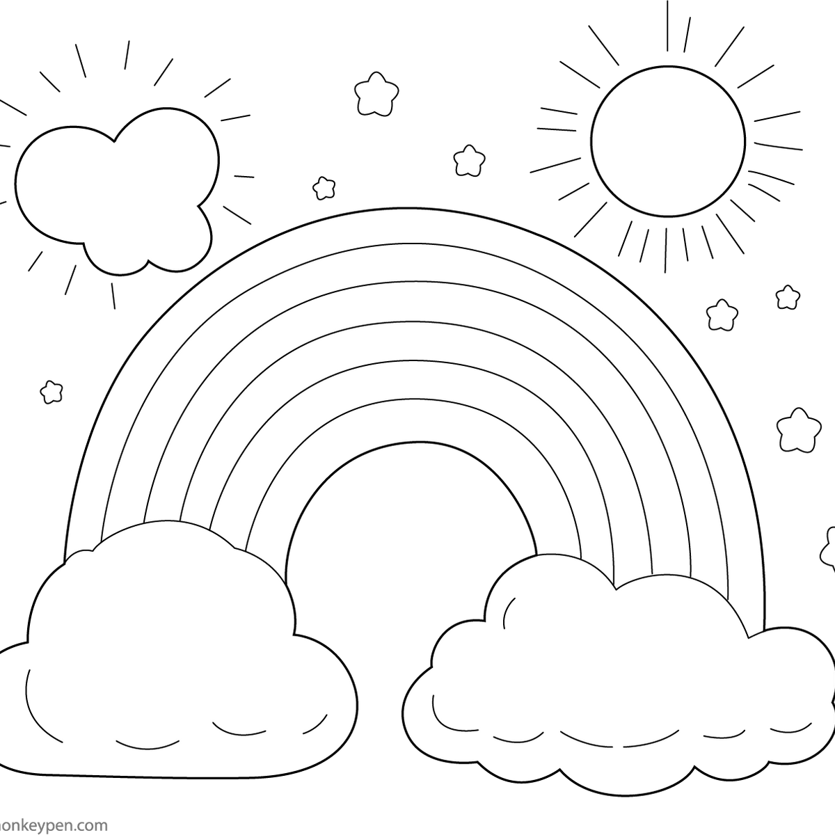Rainbow Coloring Book – Free Printable PDF for Kids