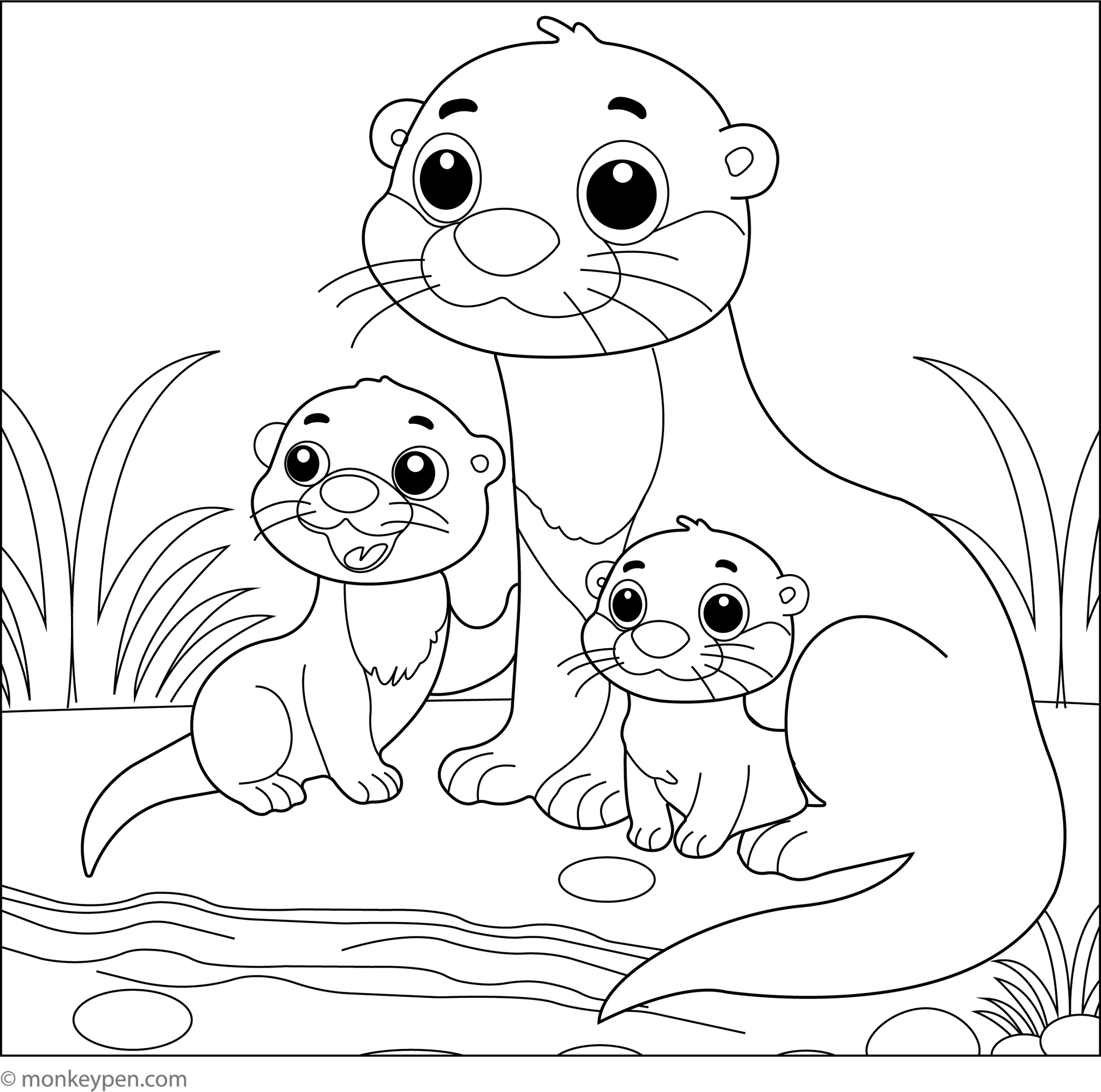 Free Printable Otter Coloring Book PDF for Kids Fun