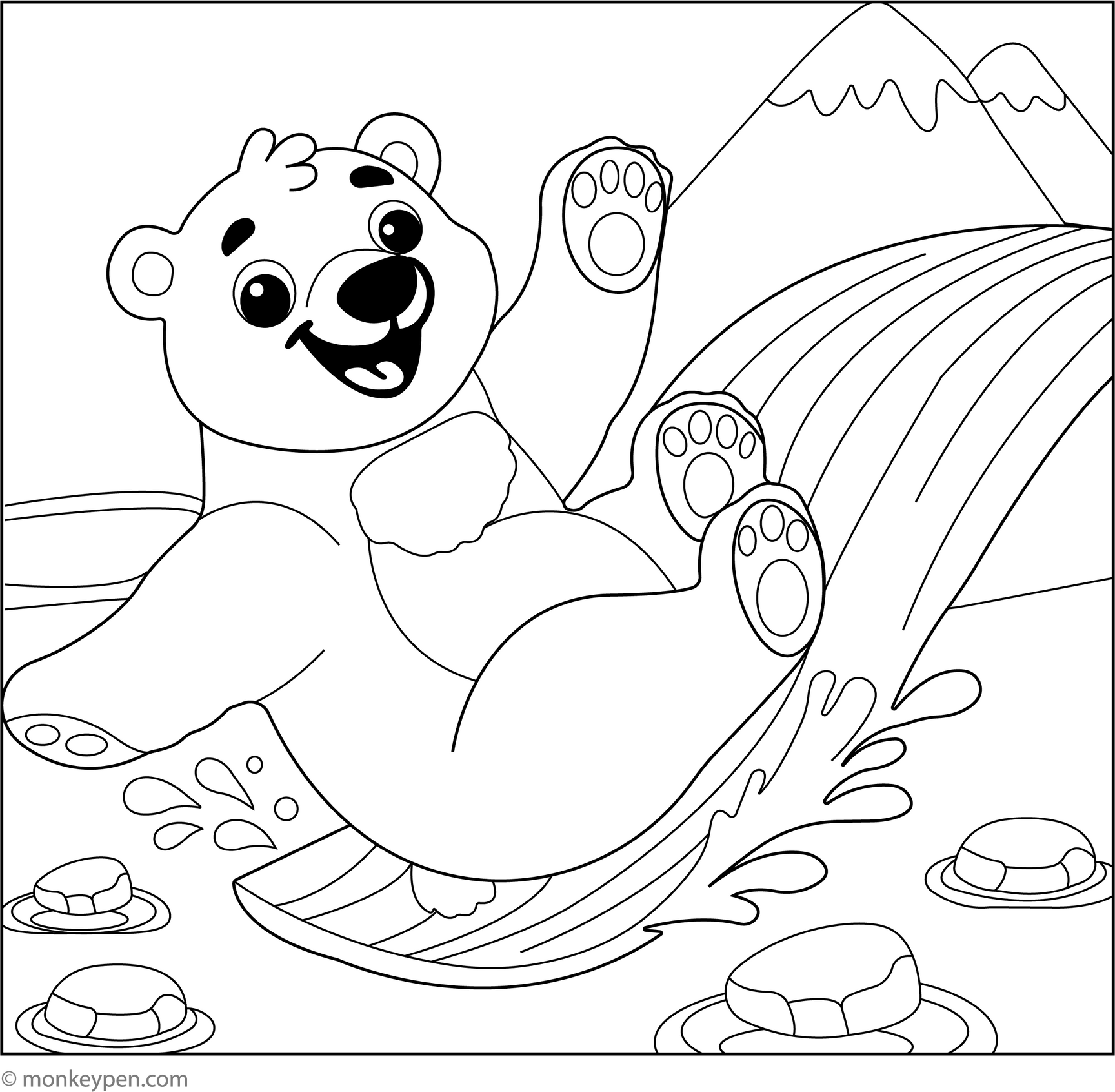 Free Printable Polar Bear Coloring Book PDF for Kids