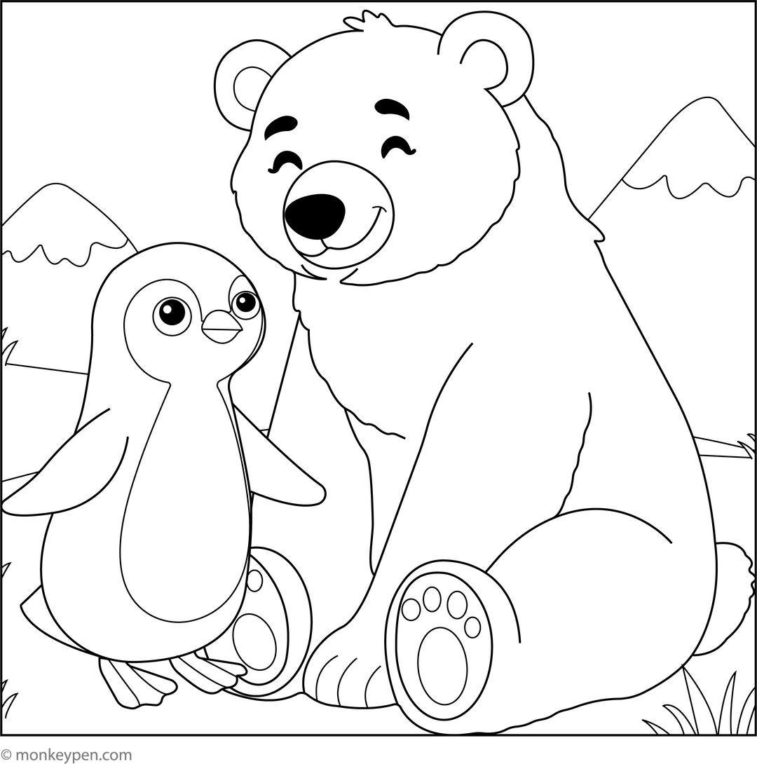 Free Printable Polar Bear Coloring Book PDF for Kids