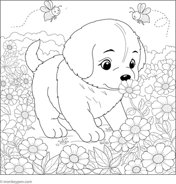 Free Puppy Coloring Book PDF – Fun Activity Sheet for Children