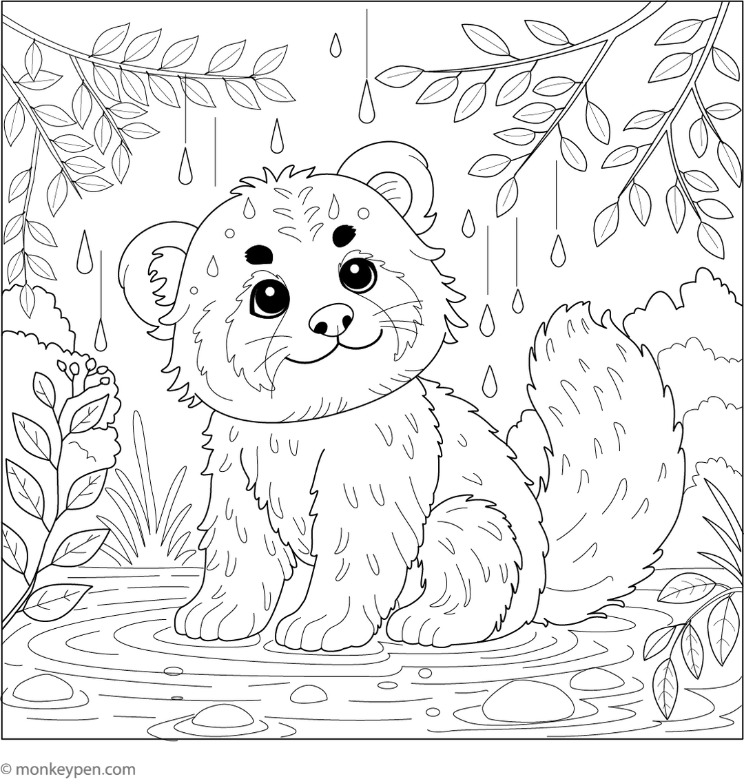 Red Panda Coloring Pages – Free Printable for Kids