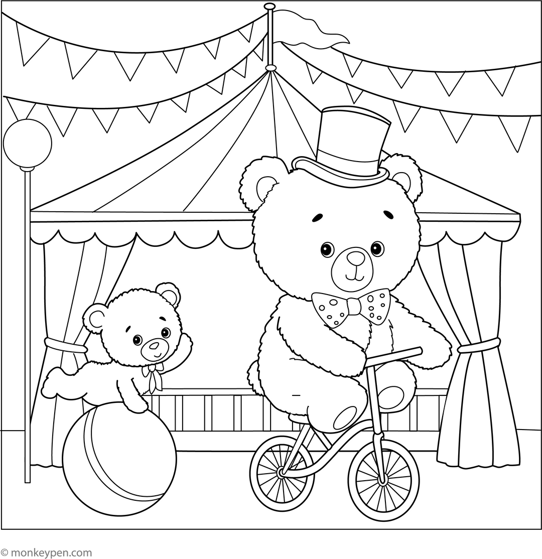 Free Printable Bear Coloring Book PDF for Kids