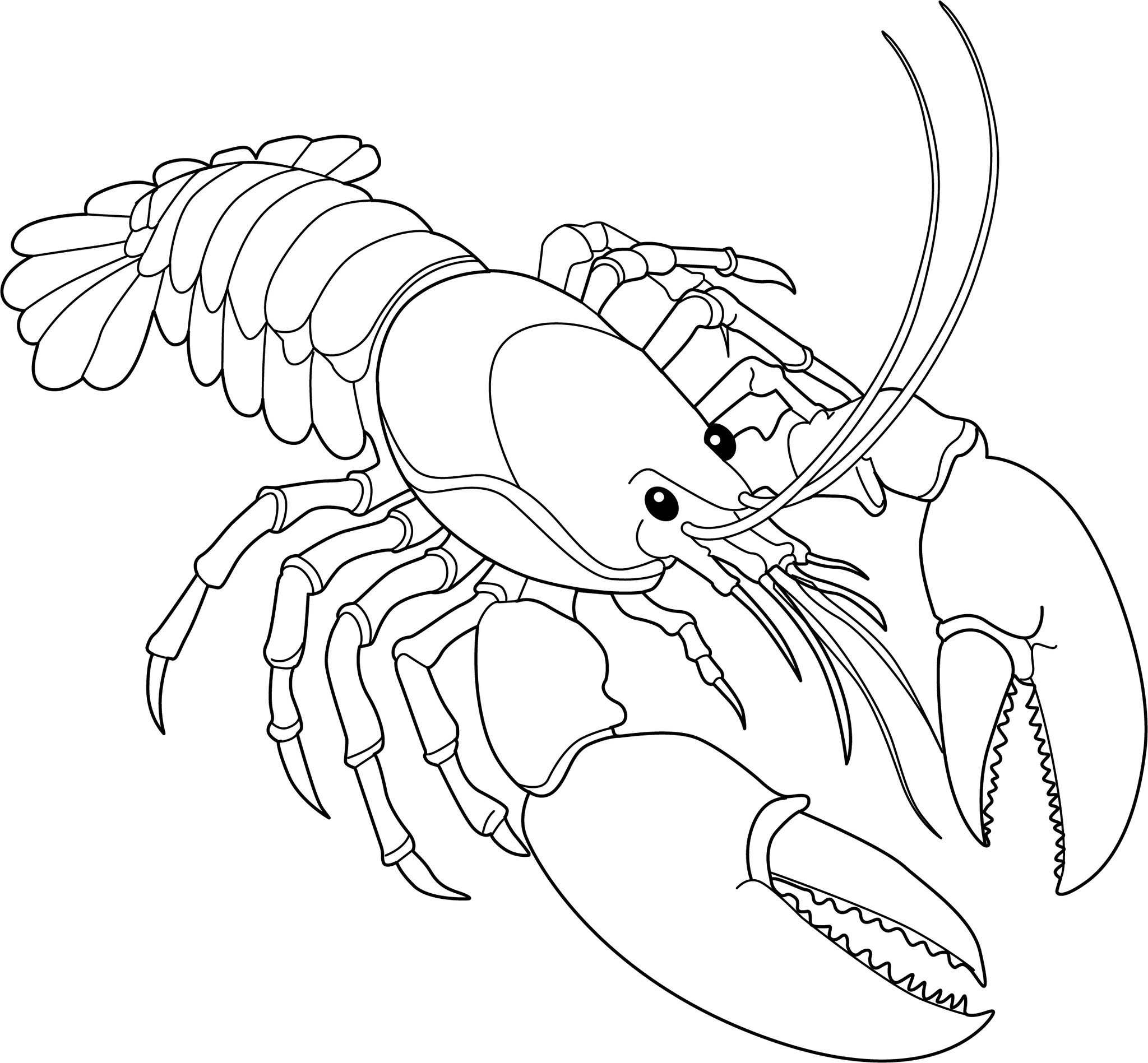 Free Printable Lobster Coloring Page for Kids