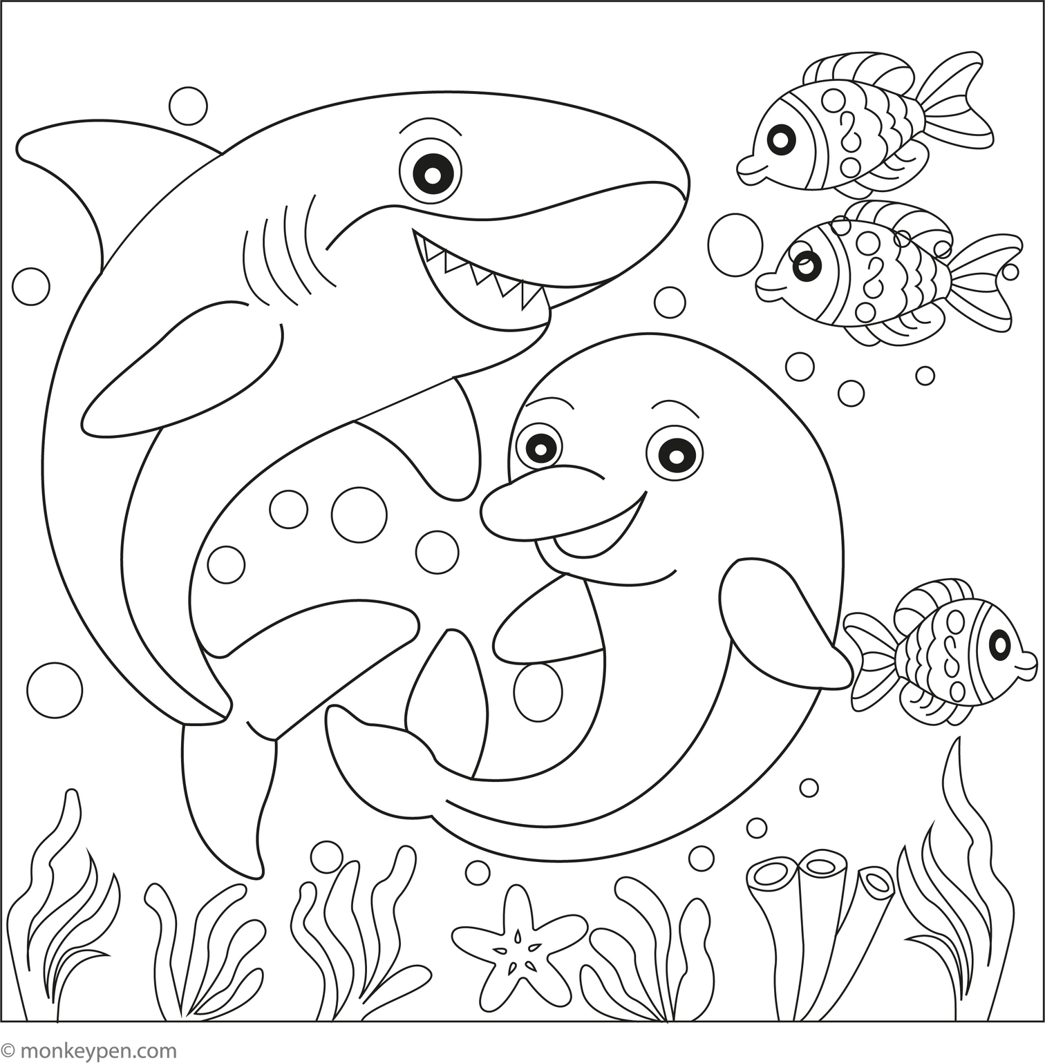 Free Dolphin Coloring Pages – Printable Ocean Fun for Kids