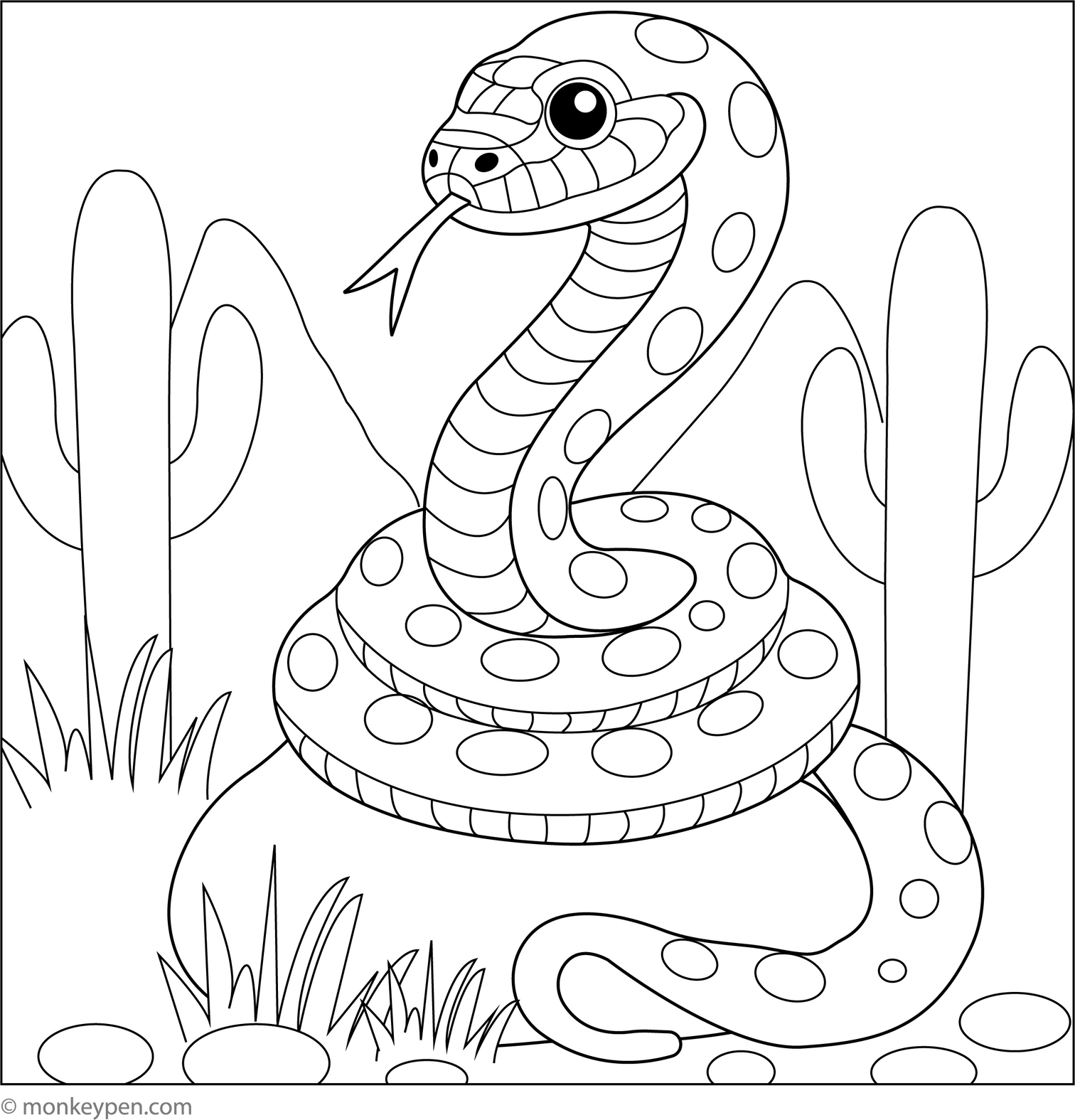 Free Snake Coloring Pages – Reptile Fun for Kids