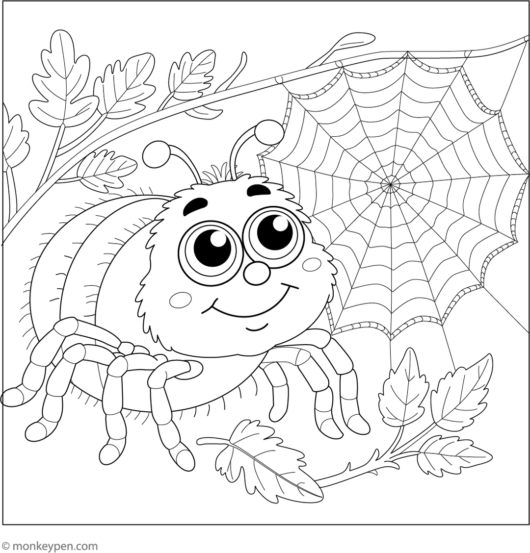 Spider Coloring Book – Exciting Printable Art for Children