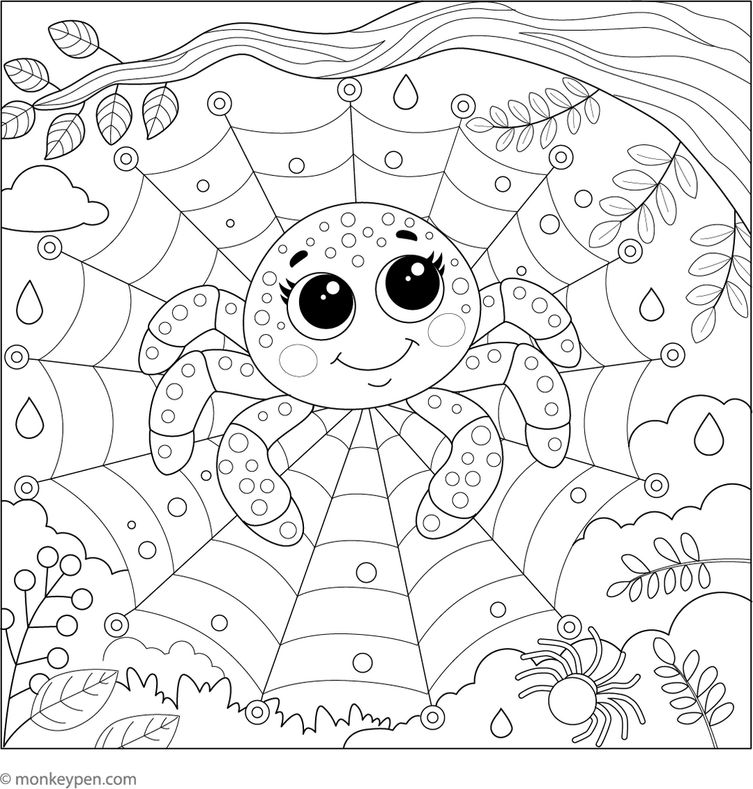 Spider Coloring Book – Exciting Printable Art for Children