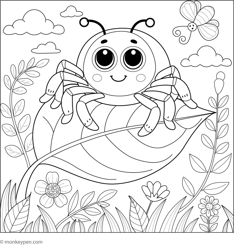 Spider Coloring Book – Exciting Printable Art for Children