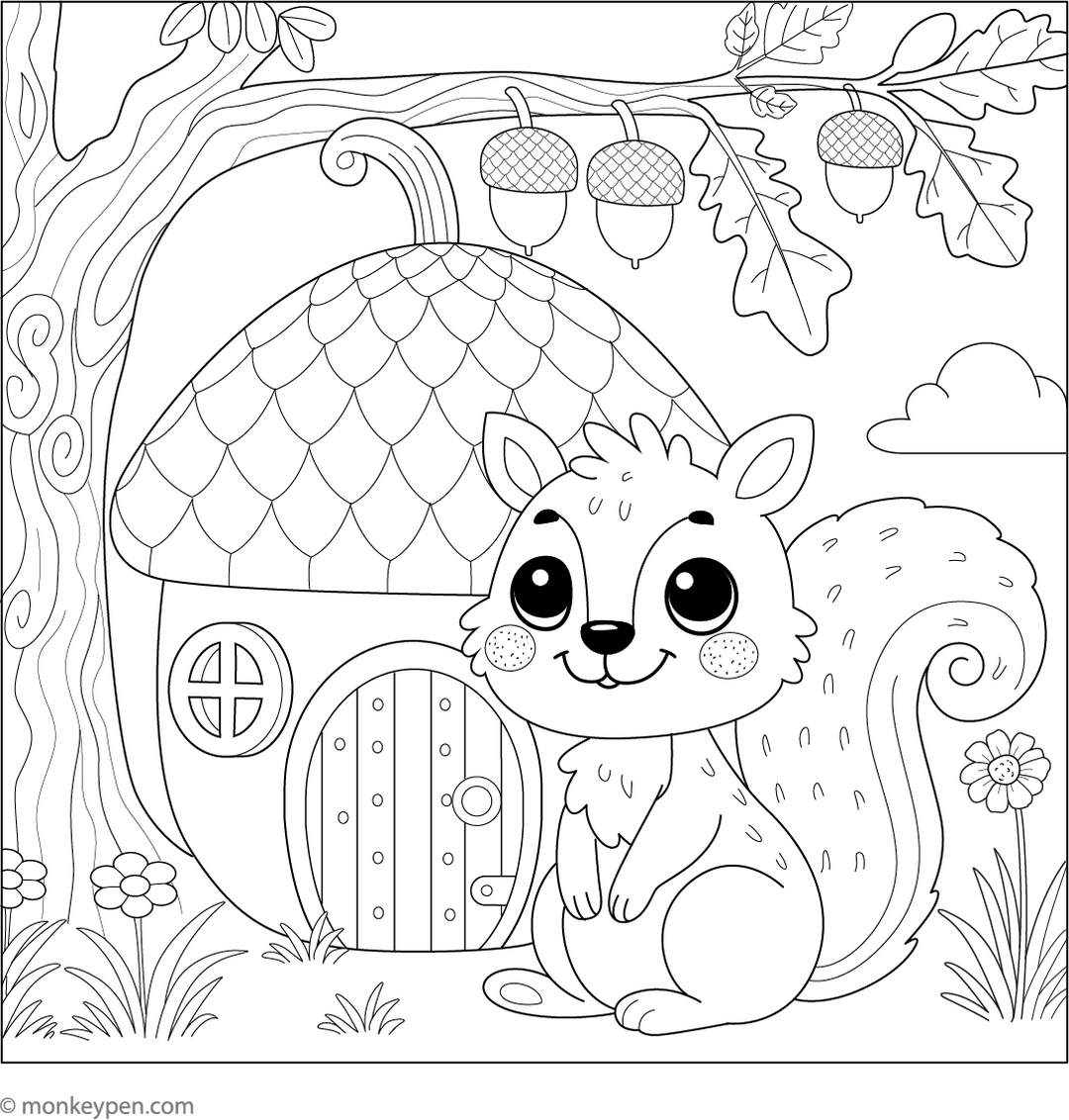 Free Squirrel Coloring Pages – Printable Woodland Fun for KidsFree ...
