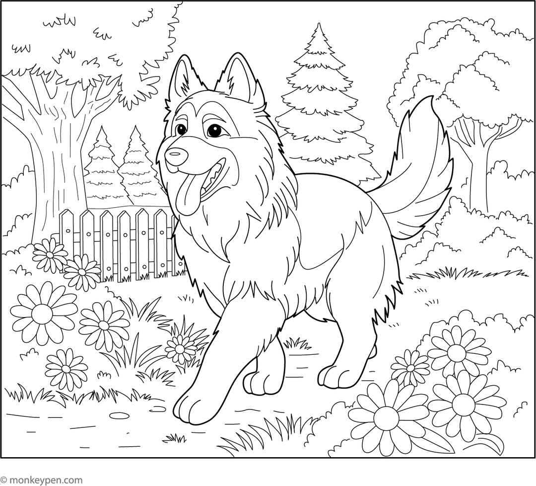 Free Printable German Shepherd Coloring Book – Fun for Kids