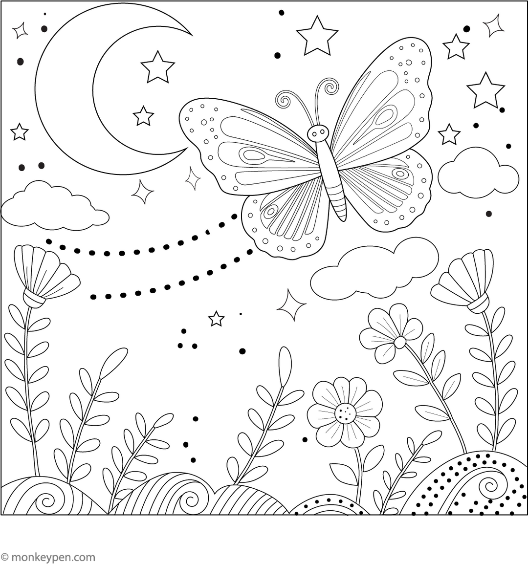 Butterflies Coloring Book - Free Coloring Sheets Printable