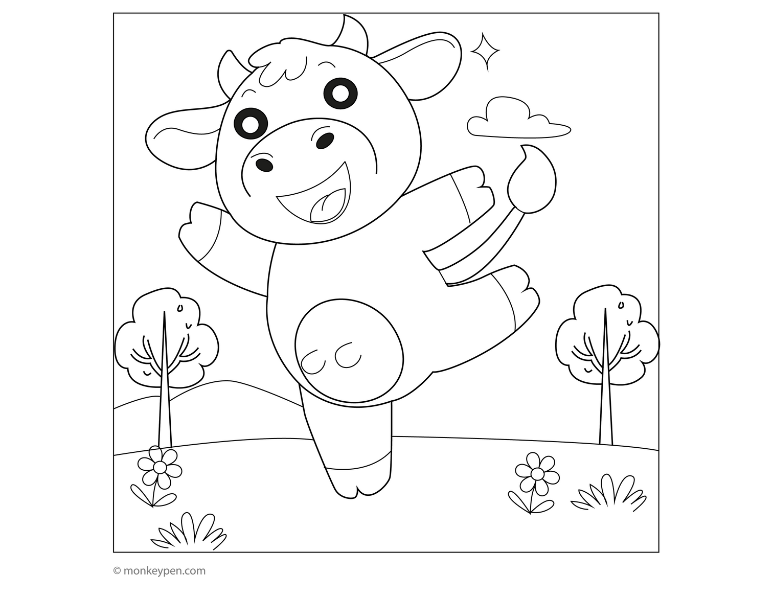 Cow Coloring Book for Kids – Fun and Educational Printable Pages