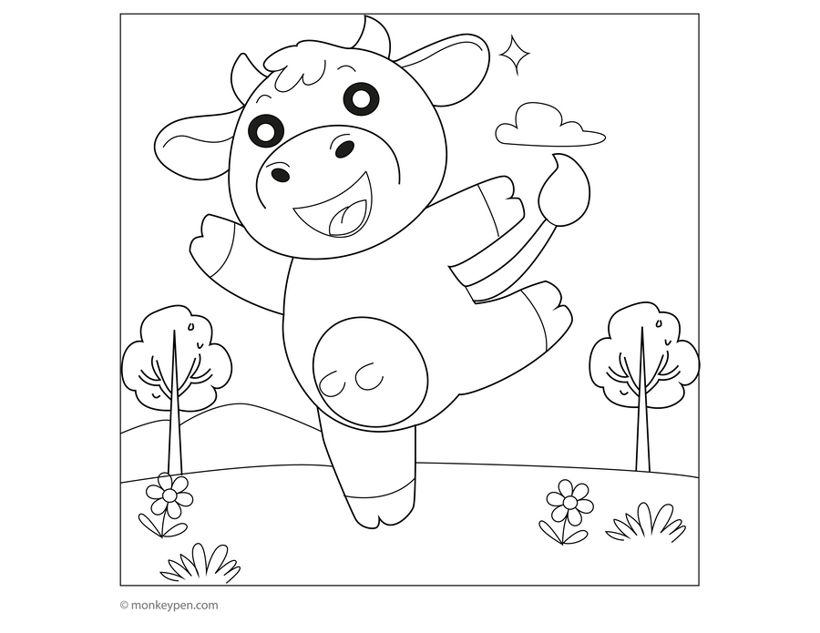 Cow Coloring Book for Kids – Fun and Educational Printable Pages