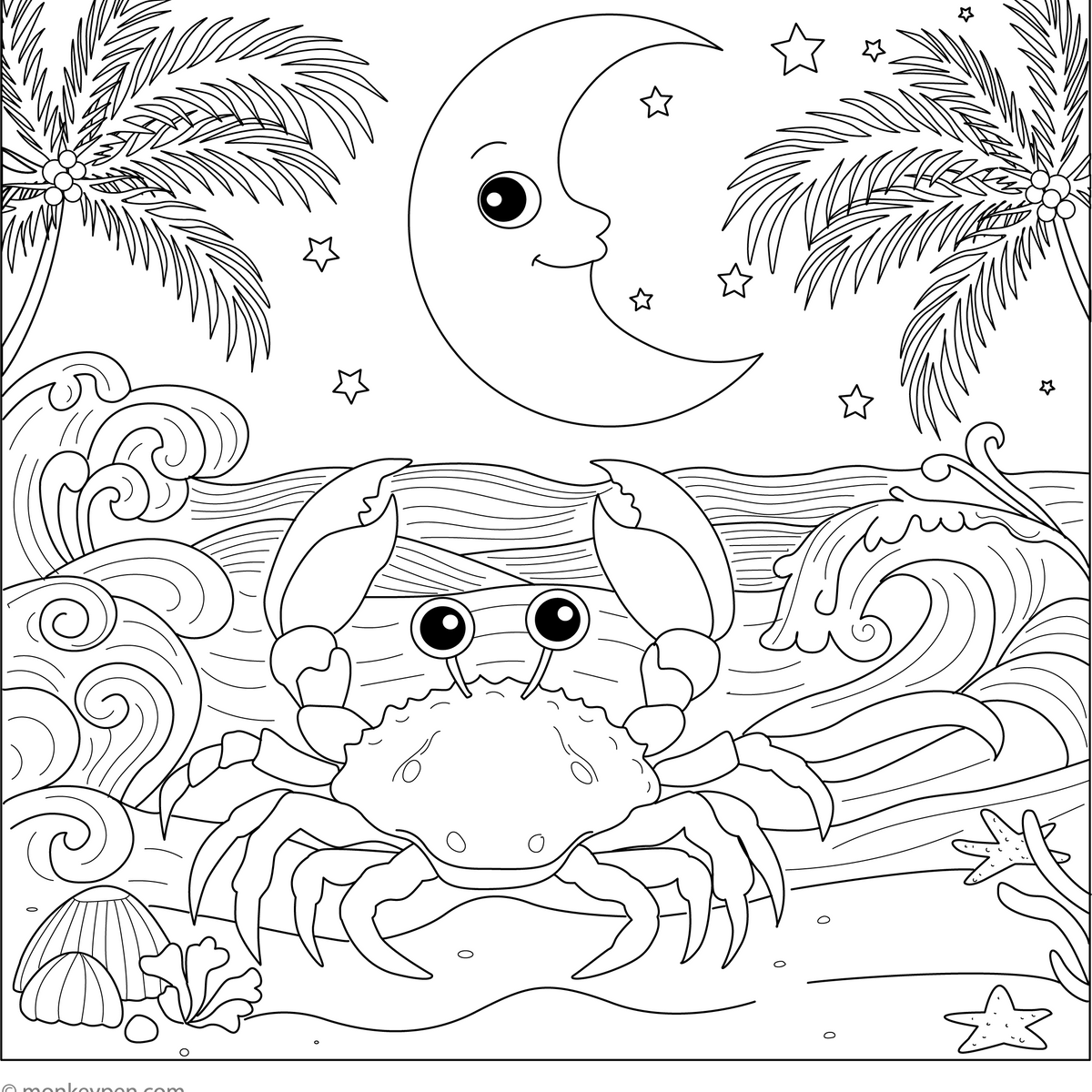 Free Crab Coloring Book - Free Printable PDF