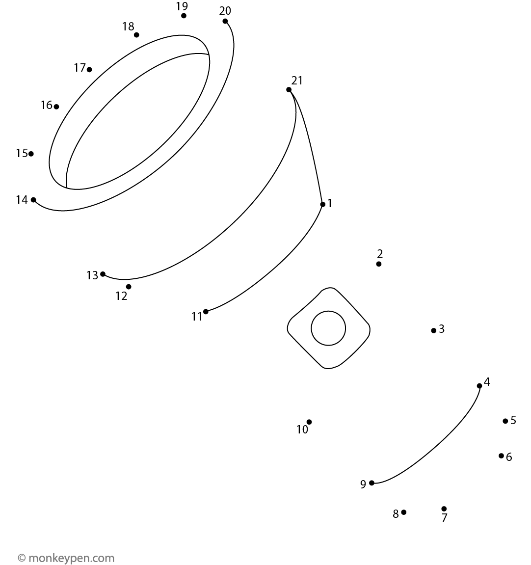 Flashlight | Free Dot-to-Dot Worksheet for Children