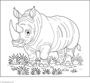 Free Rhino Coloring Book – Printable PDF Activity for Kids