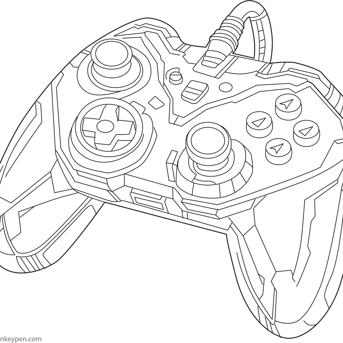 Game Controller Coloring Page – Free Fun Gaming Printable for Kids