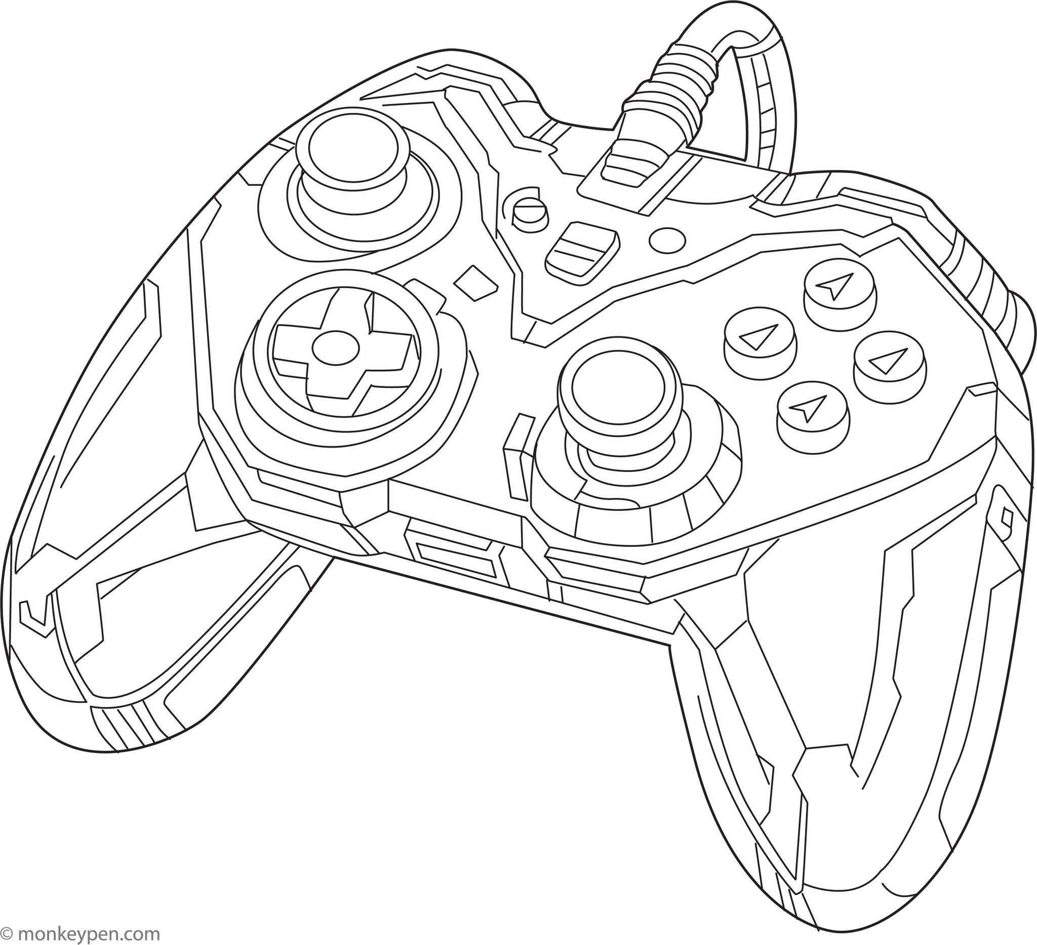 Game Controller Coloring Page – Free Fun Gaming Printable for Kids