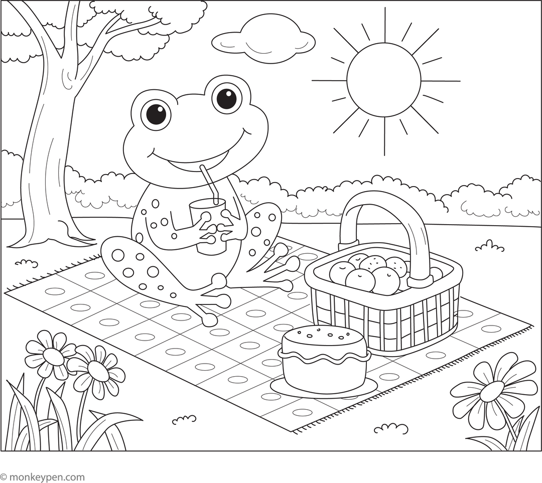 Free Printable Frog Coloring Book PDF for Kids Fun