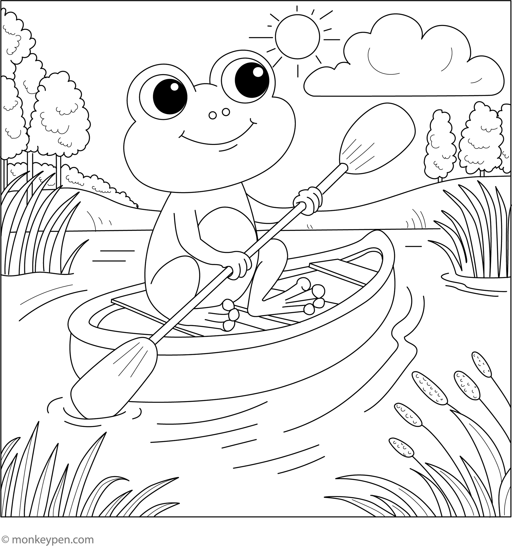 Free Printable Frog Coloring Book PDF for Kids Fun