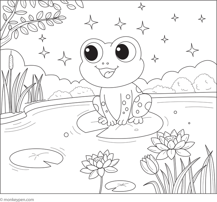 Free Printable Frog Colouring Pages – Fun PDF Sheets for Kids