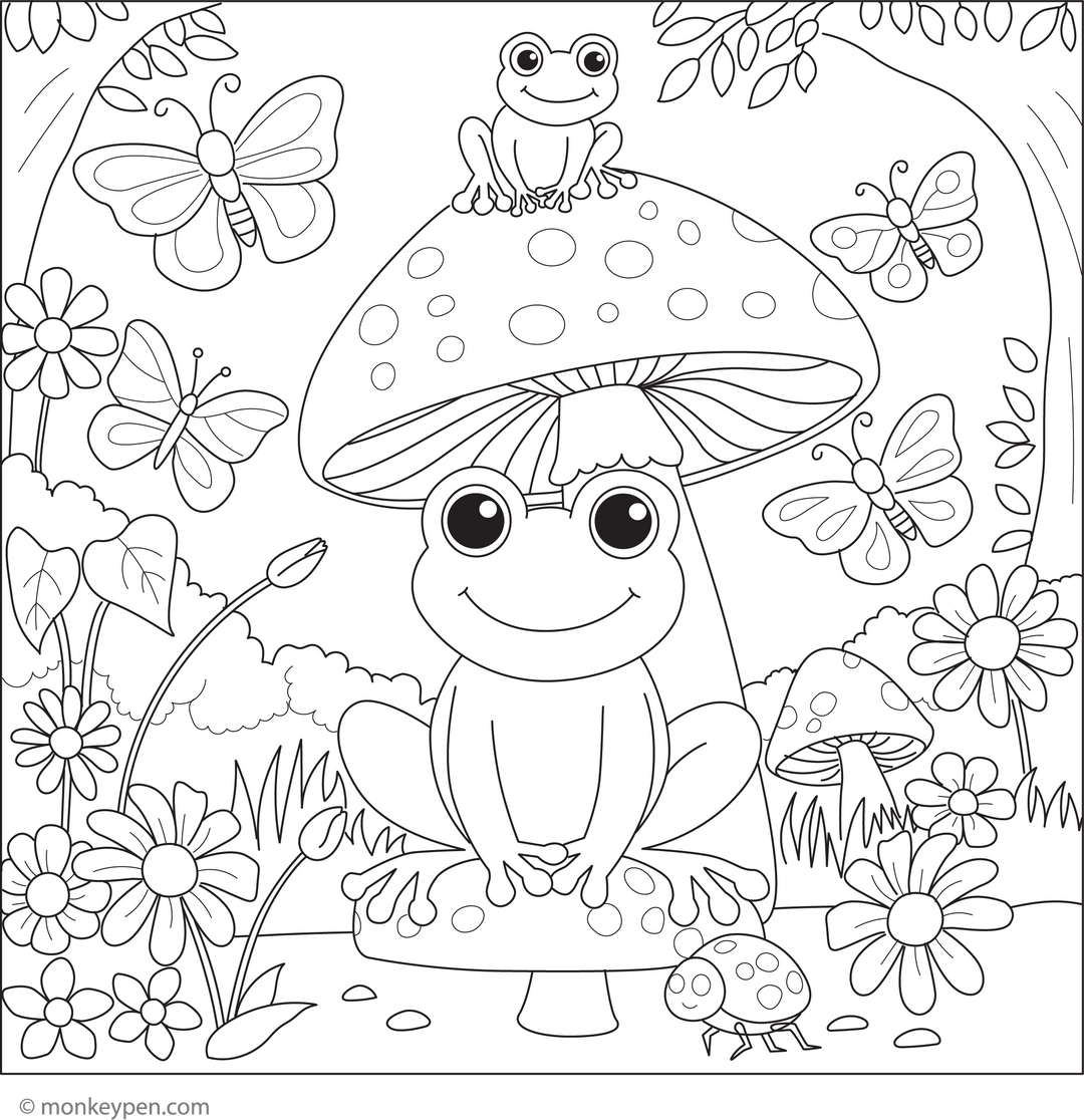 Free Frog Coloring Pages – Printable Fun for Kids