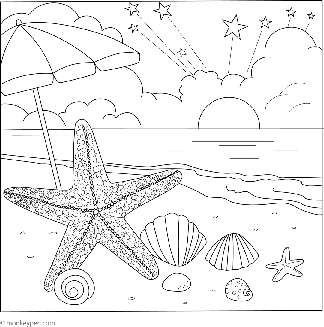 Beach Coloring Book | Fun Summer Printable Pages for Kids
