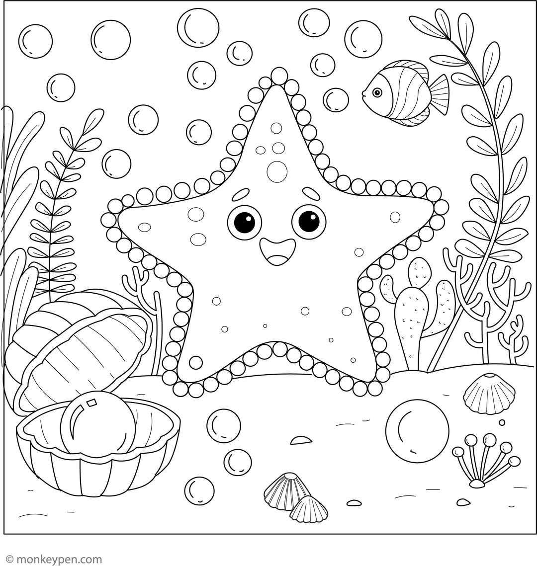 Aquatic Animal Coloring Pages – Free Printable PDF