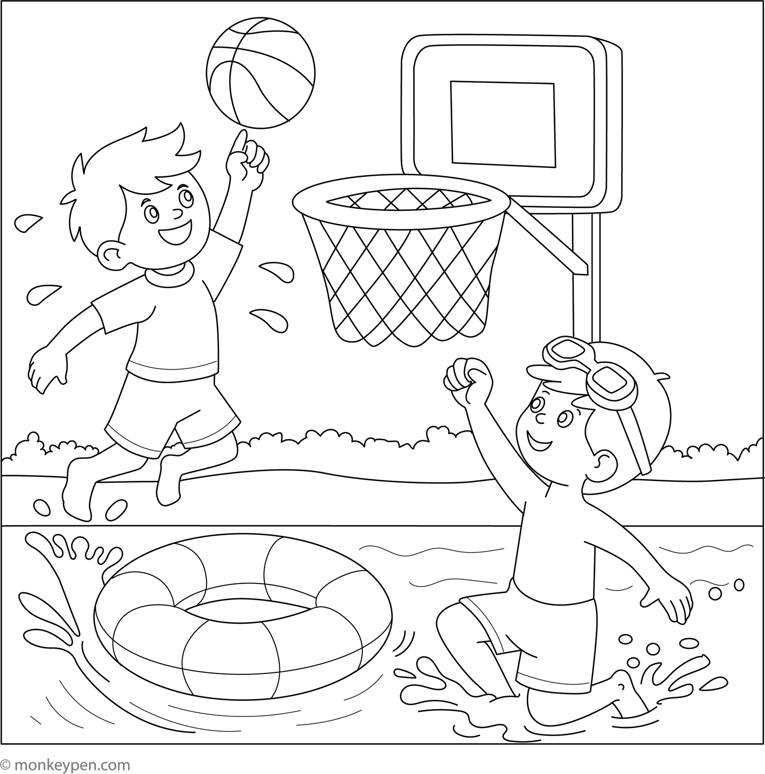 Free Water Sports Coloring Pages – Printable Fun for Kids