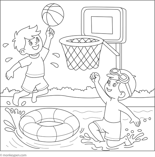 Free Water Sports Coloring Pages – Printable Fun for Kids