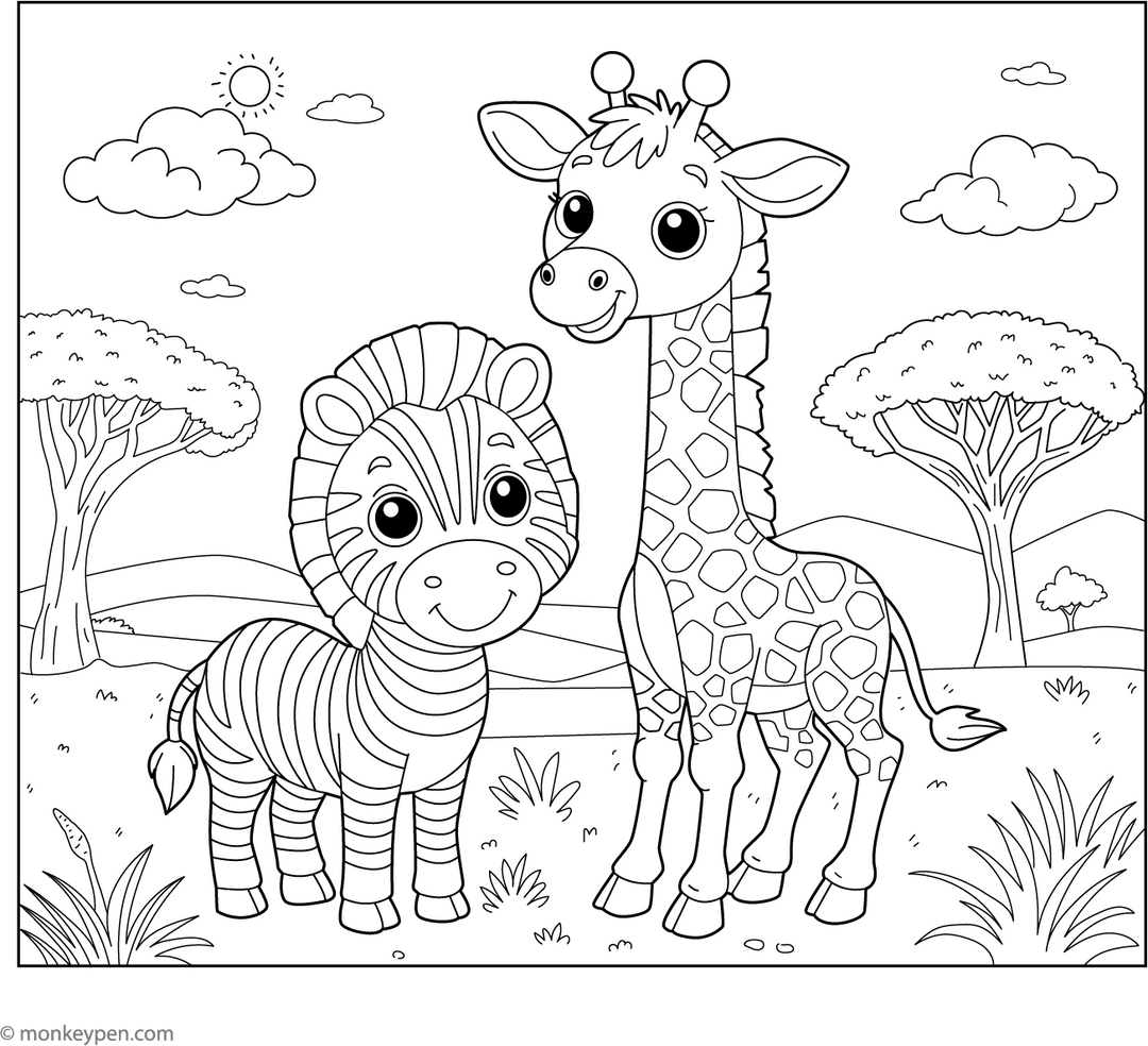 Free Zebra Coloring Pages – Printable Safari Animal Fun for Kids