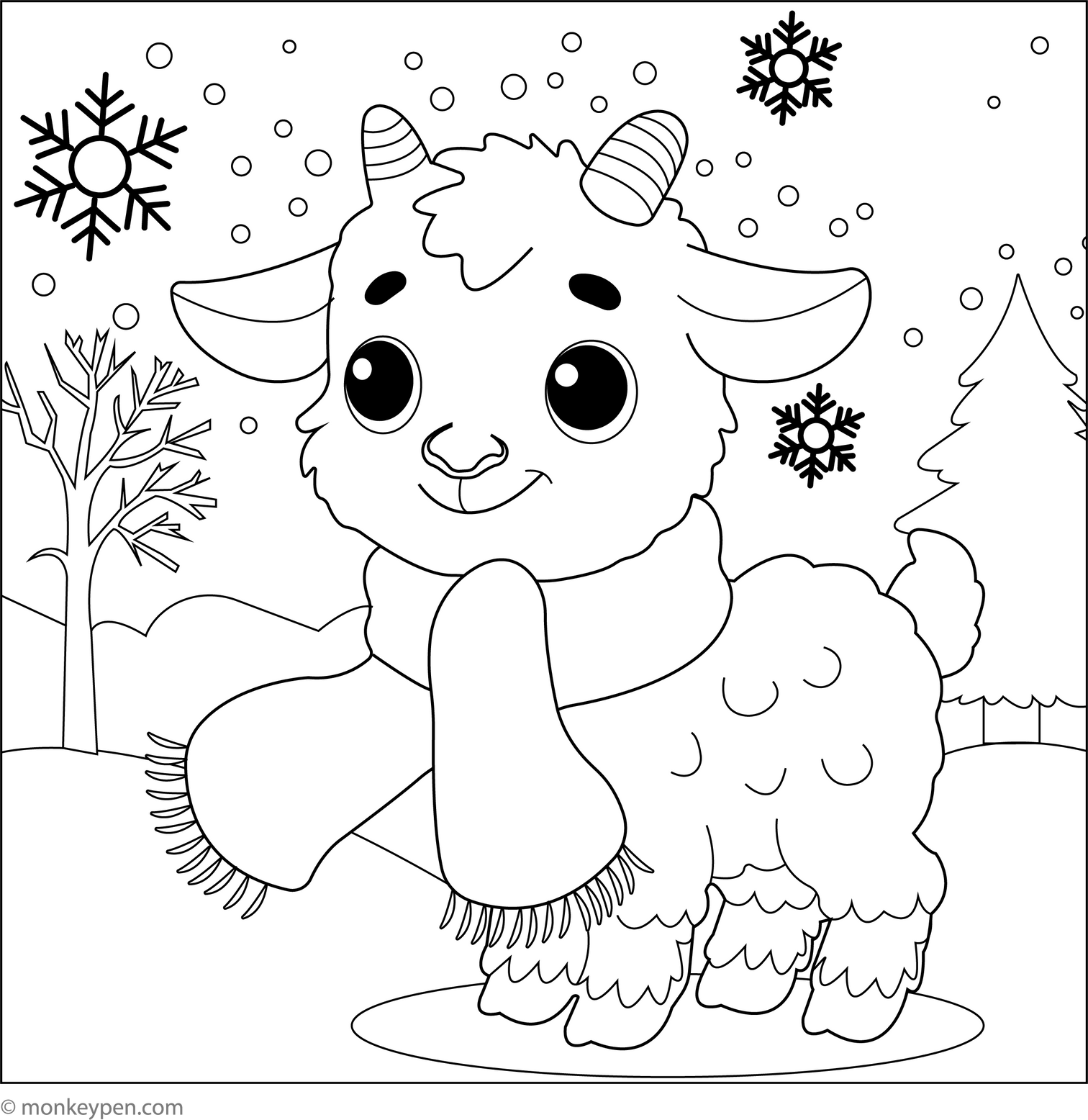 Goat Coloring Pages – Free, Easy Printables for Kids