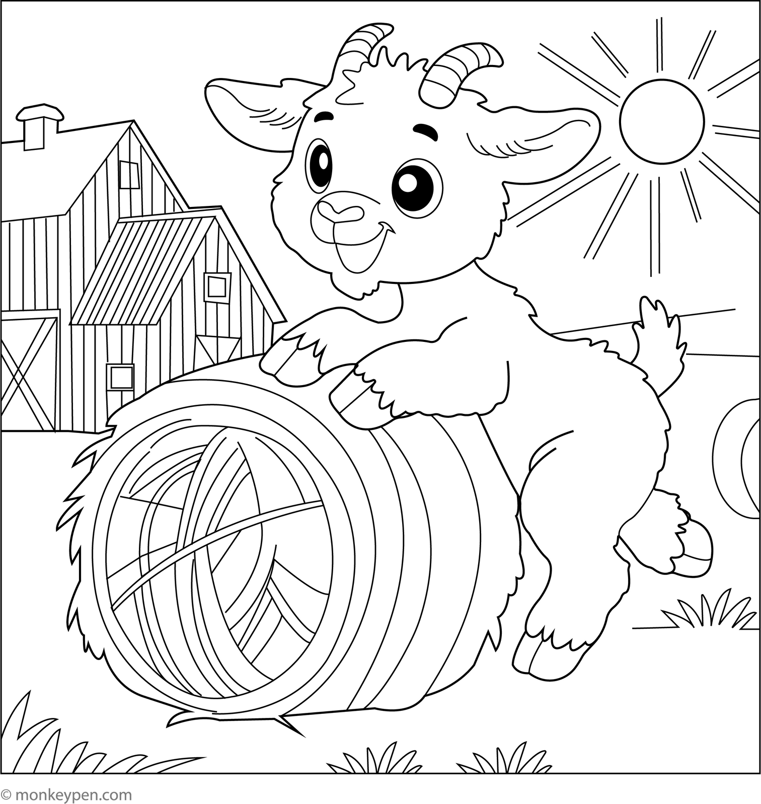 Free Goat Coloring Pages – Easy, Printable PDF Downloads
