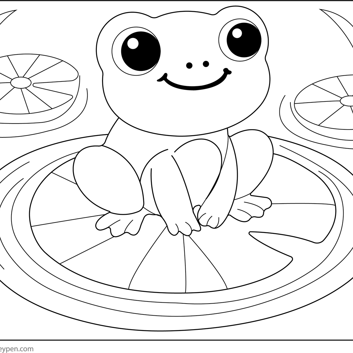 Frog on Lily Pad | Free Coloring Pages to Spark Imagination