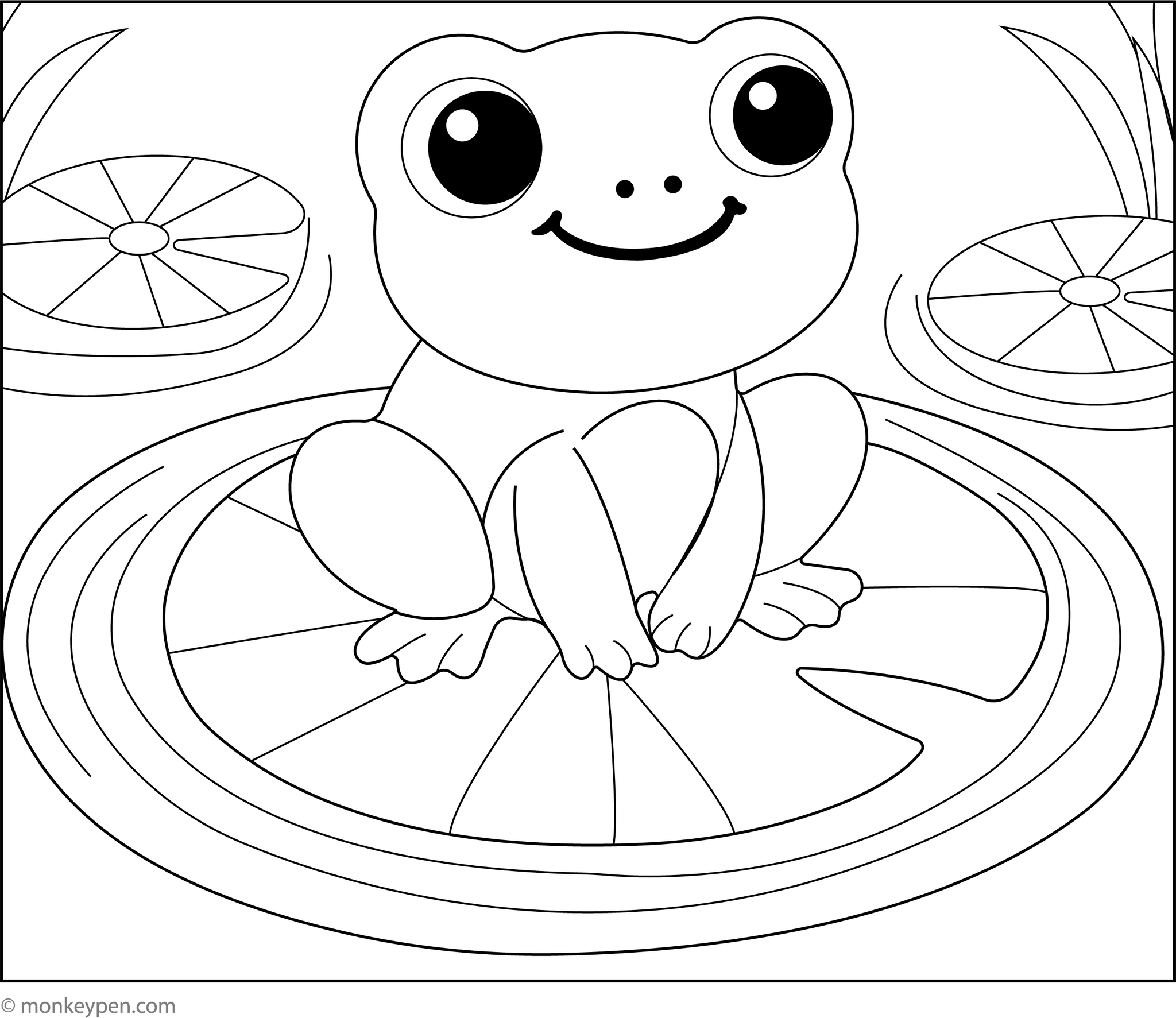 Frog on Lily Pad | Free Coloring Pages to Spark Imagination