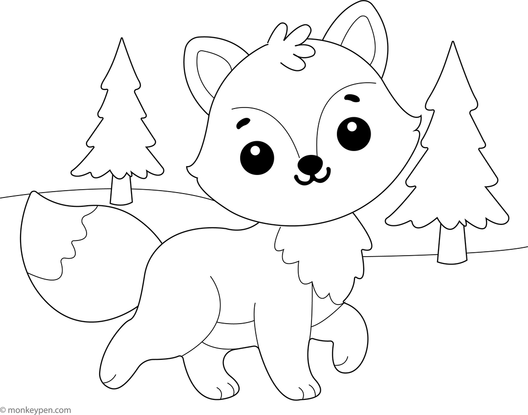 Fox Coloring Pages – Free Printable for Kids