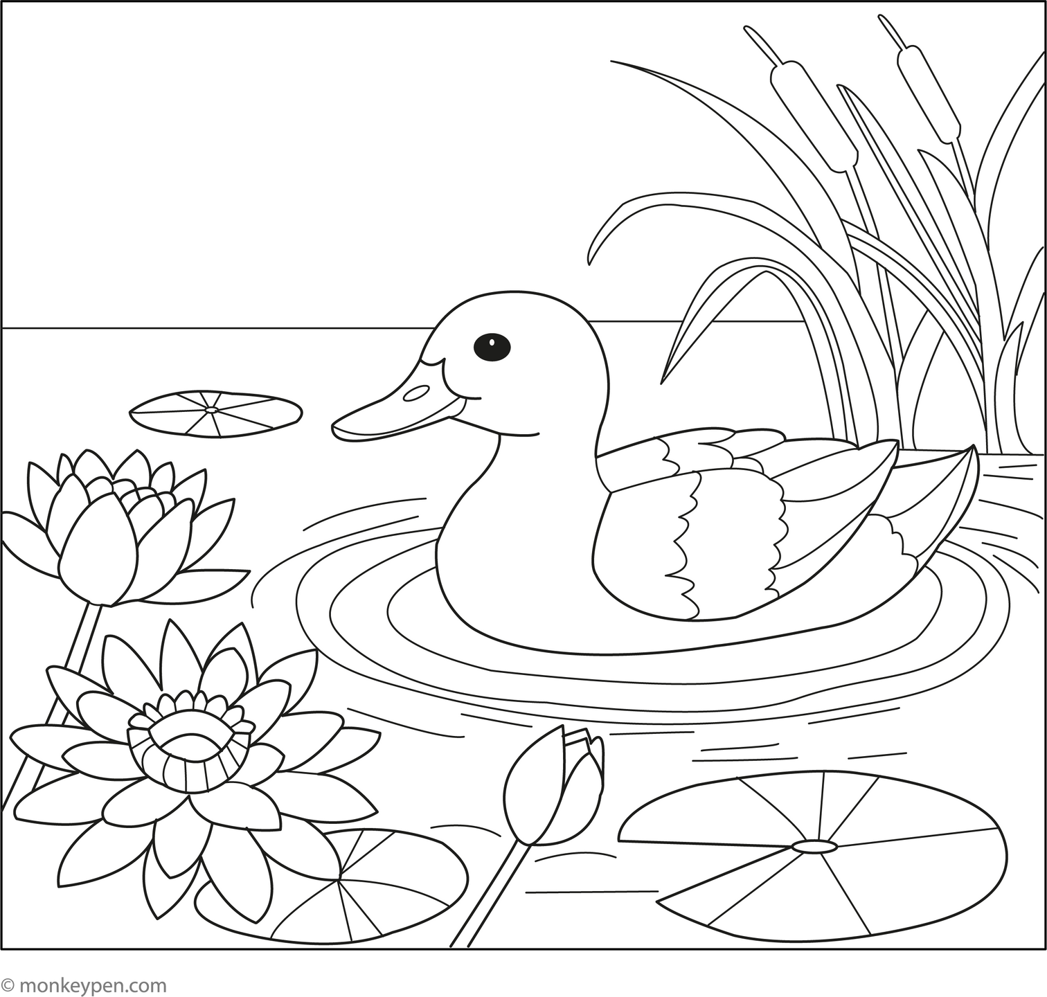 Free Duck Coloring Pages – Printable Waterfowl Fun for Kids